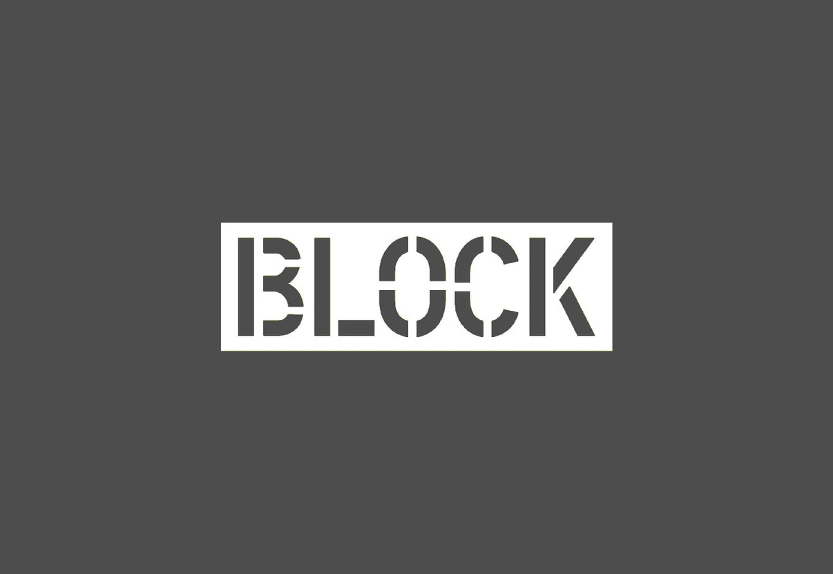 Block Stencil – Canada Stencil and Sign